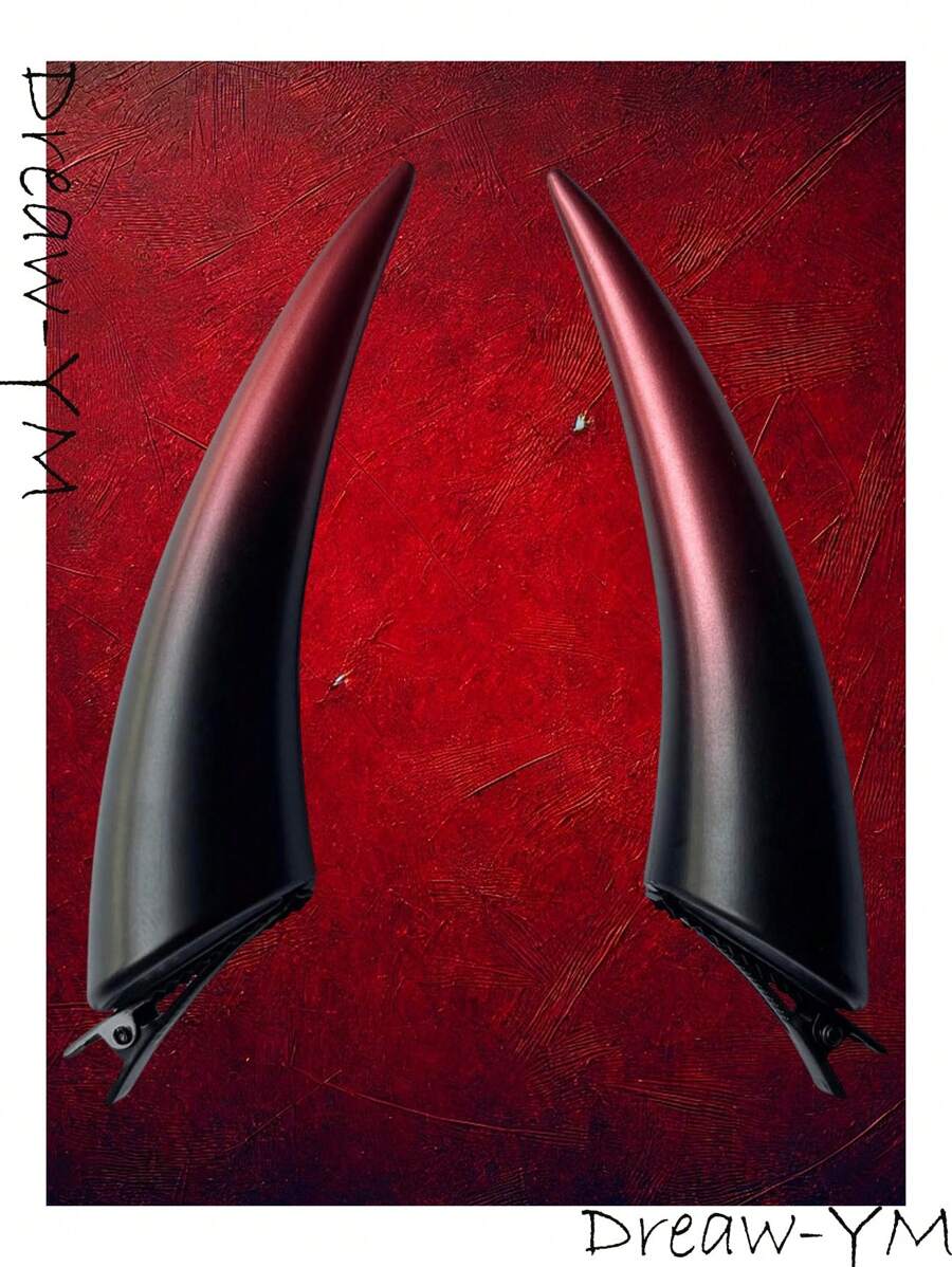 Adjustable Devil Horns Hair Clip - Gothic Halloween Accessory ...