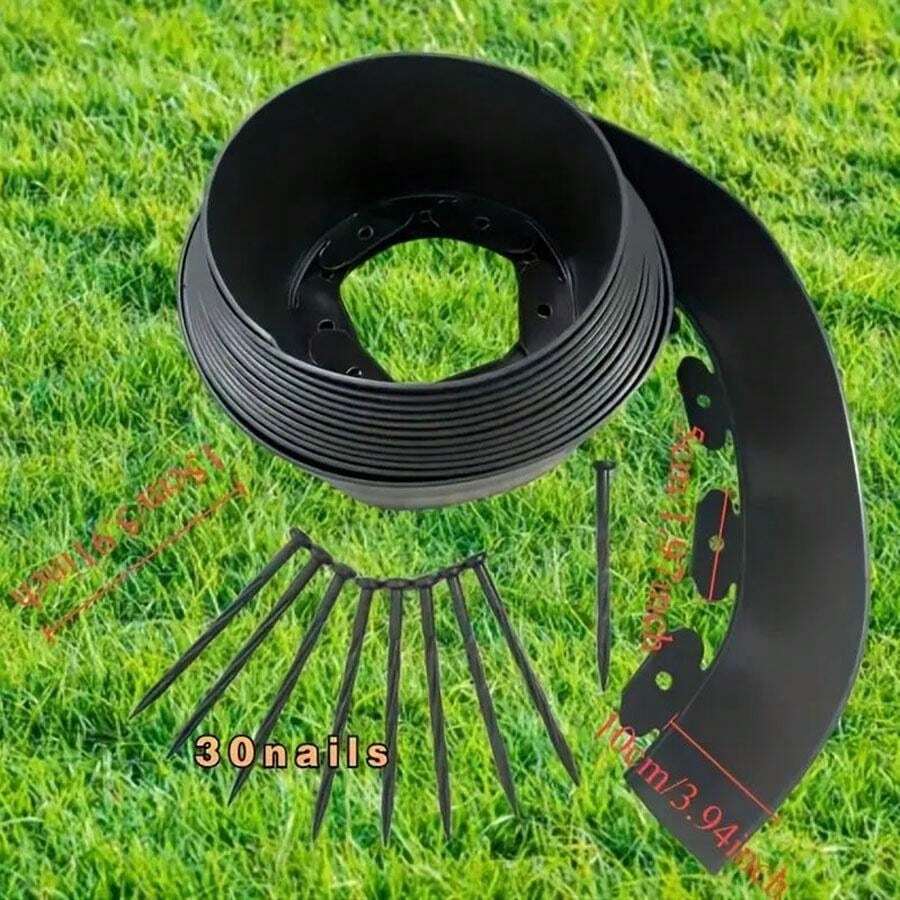 L-Shaped Thickened Grass & Stone Isolating Curb, New Garden Landscaping ...