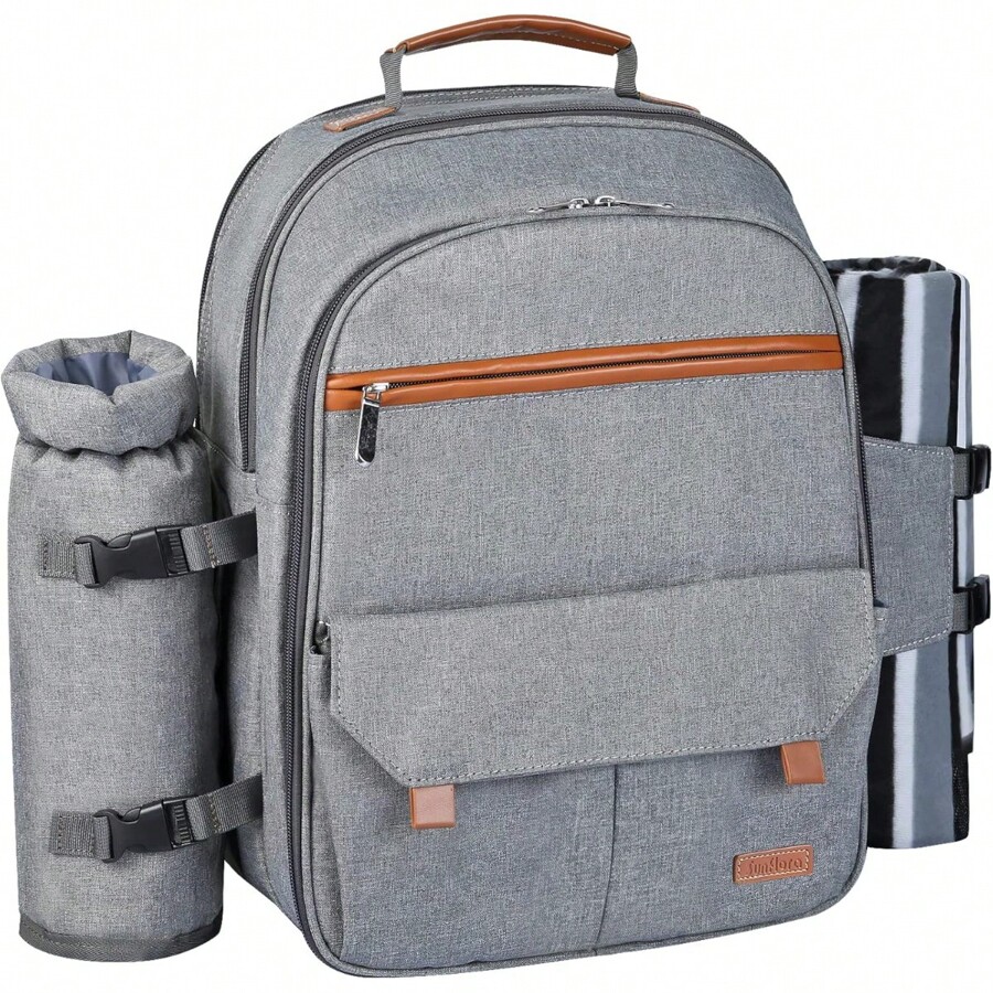 Picnic Backpack For 4 Person With Blanket Picnic Basket Set For 2 With ...