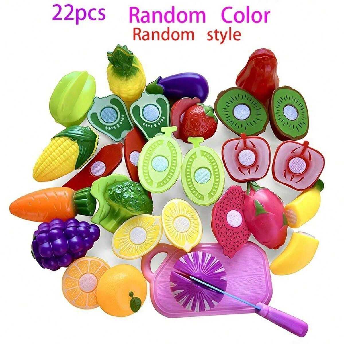 Fun Cutting Food, Fruit And Vegetable Toys, Pretending Food Toy Set ...