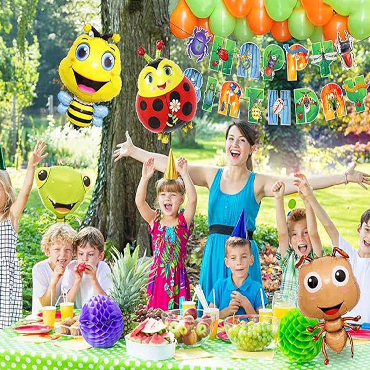 Large Cartoon Insect Foil Balloons, Insect Theme Birthday Party Decor ...