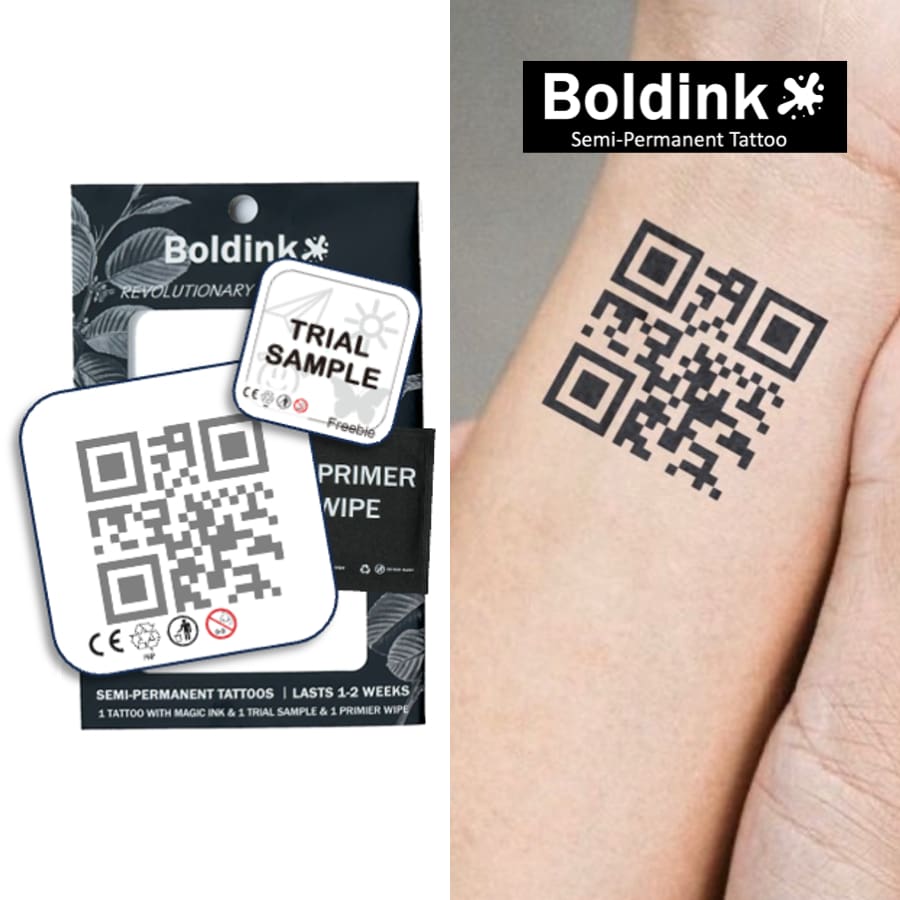 1 Kit "I Love You" QR Code Revolutionary Technology Tattoos, Semi-Permanent Tattoos, Angel, Bold ...