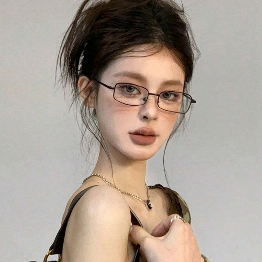 Pure Titanium Ultralight Square Frame Gold Rim Eyeglasses, Retro Style ... Pure Titanium Ultralight Square Frame Gold Rim Eyeglasses, Retro Style ...