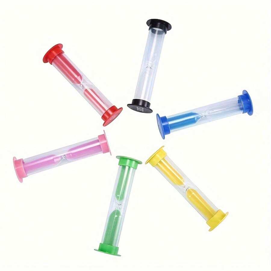 6pcs Sand Timers Set For Pool & Classroom - Colorful Montessori Game ...