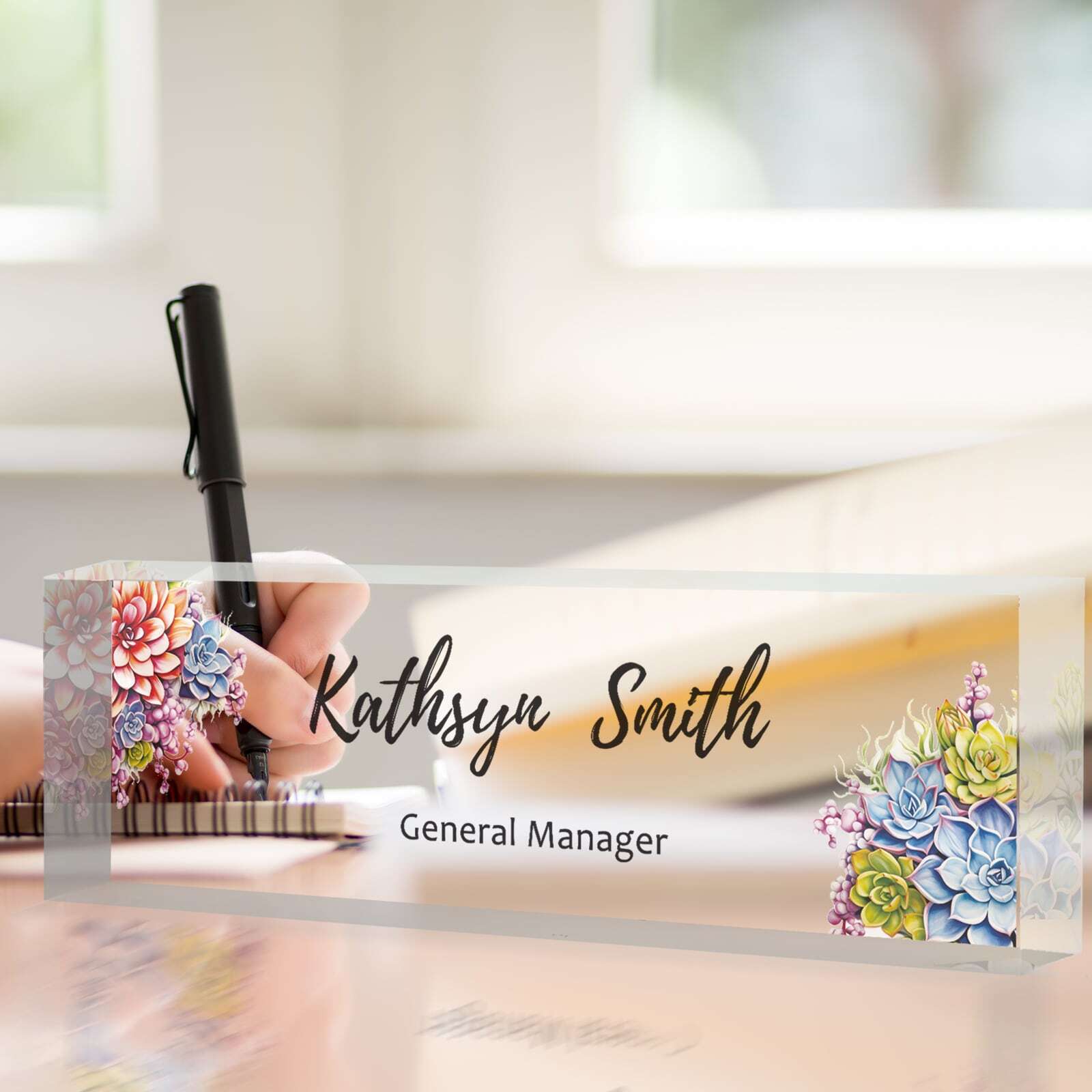 Acrylic Name Plates For Desks,Rectangle Engraved Name Plates,Desk Name ...