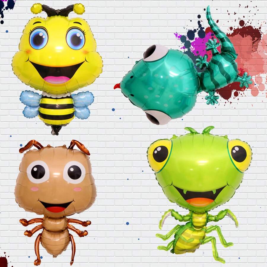 Large Cartoon Insect Foil Balloons, Insect Theme Birthday Party Decor ...