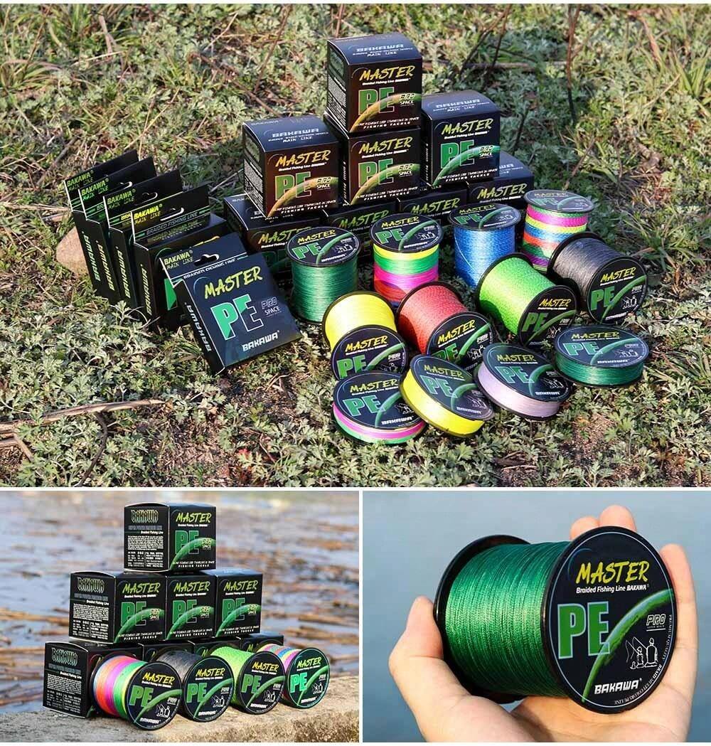 BAKAWA 9 Strands Braided Fishing Line 300M Multifilament Carp Japa PE ...