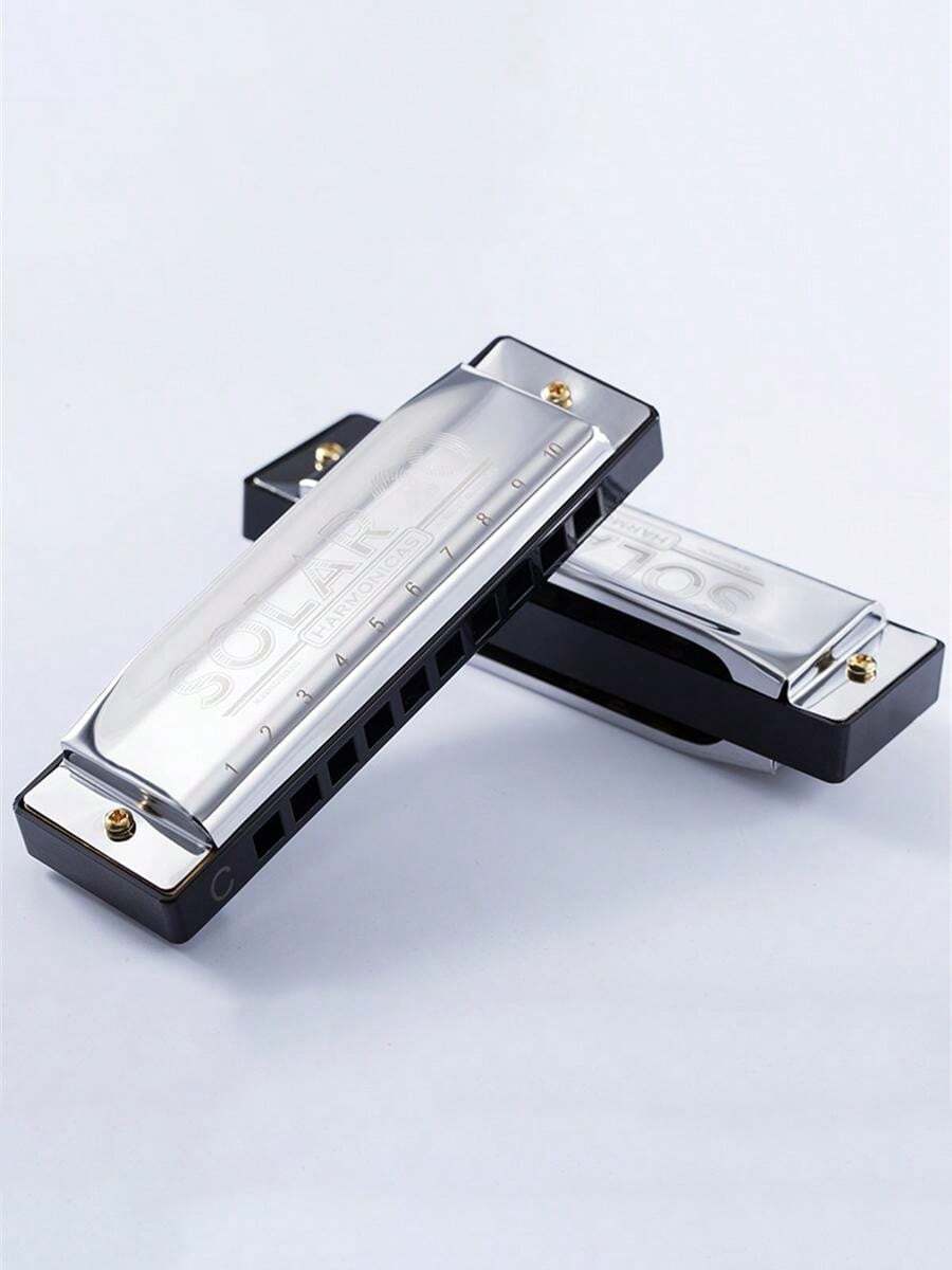 10 orificios armónica en tono de Do, instrumento de viento, práctica de ...