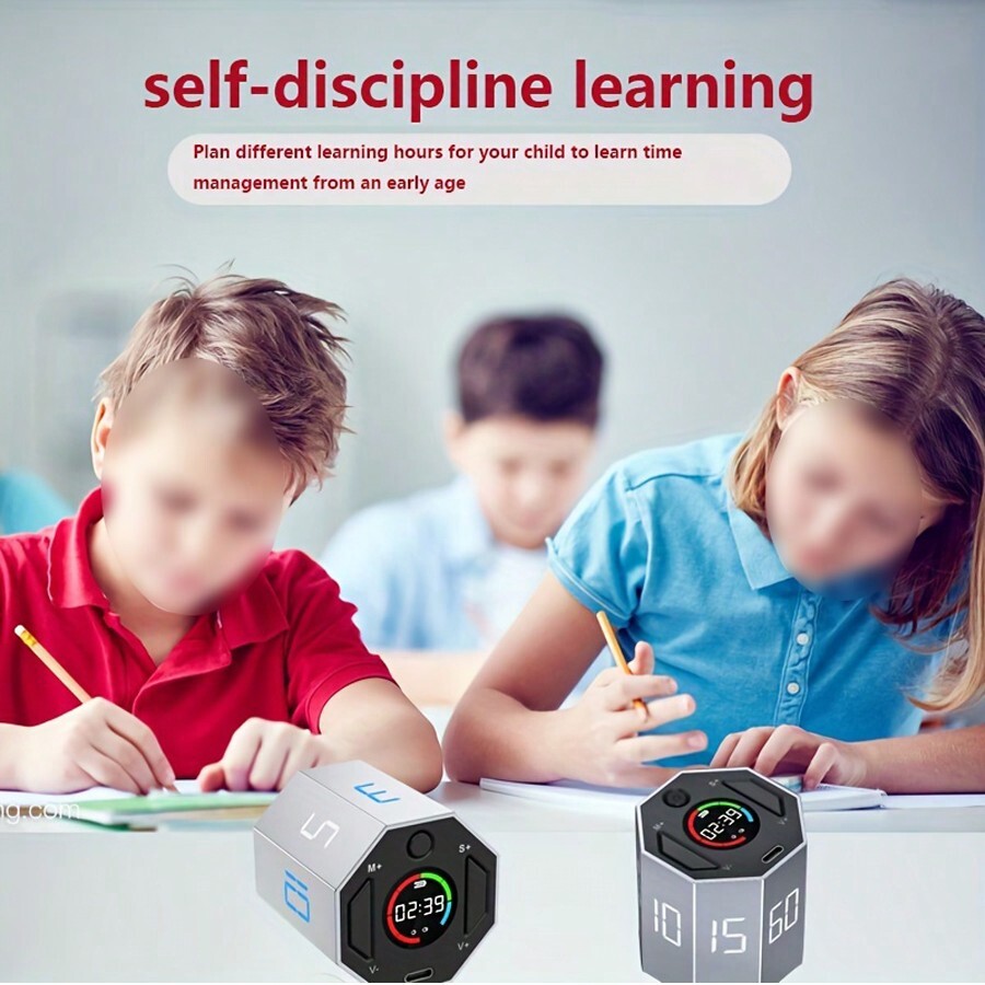8-Sided Flip Gravity Induction Timer, Baking Countdown, Children ...
