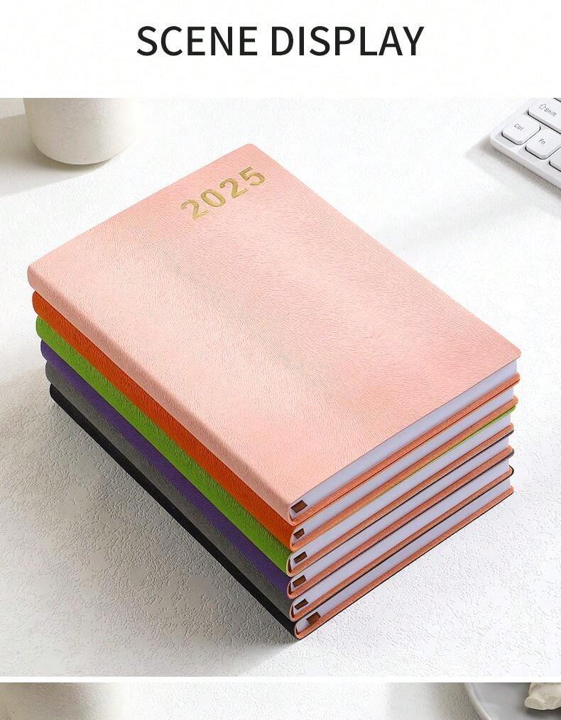 2025 Yearly Planner Notebook, 365 Days Diary, Soft Leather Cover | SHEIN UK