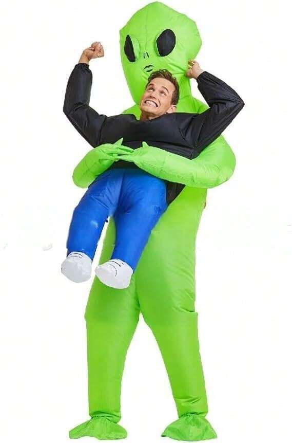 Green Alien Transformation Costume, Inflatable Alien Costume ...