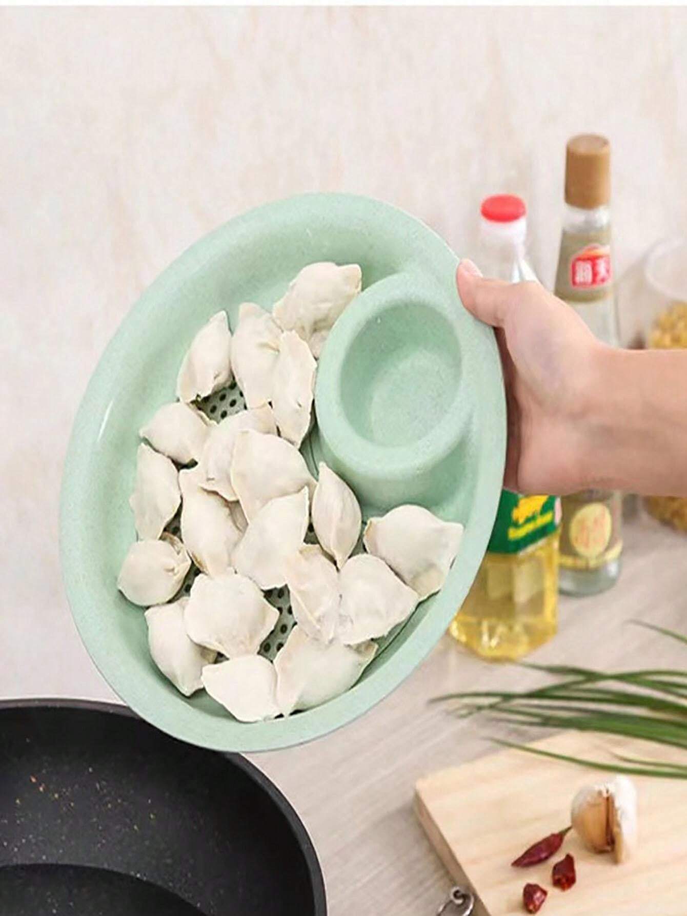 Multi-Compartment Round Sauce Dipping Plate, Dumpling & Appetizer ...