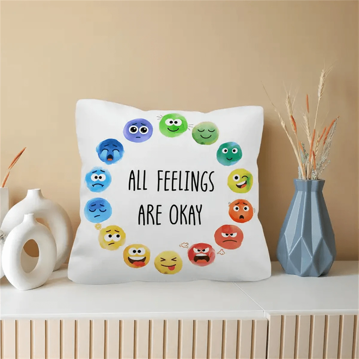 1pc Emotion Wheel Pillow - Vibrant Feelings Design, Soft & Cuddly ...