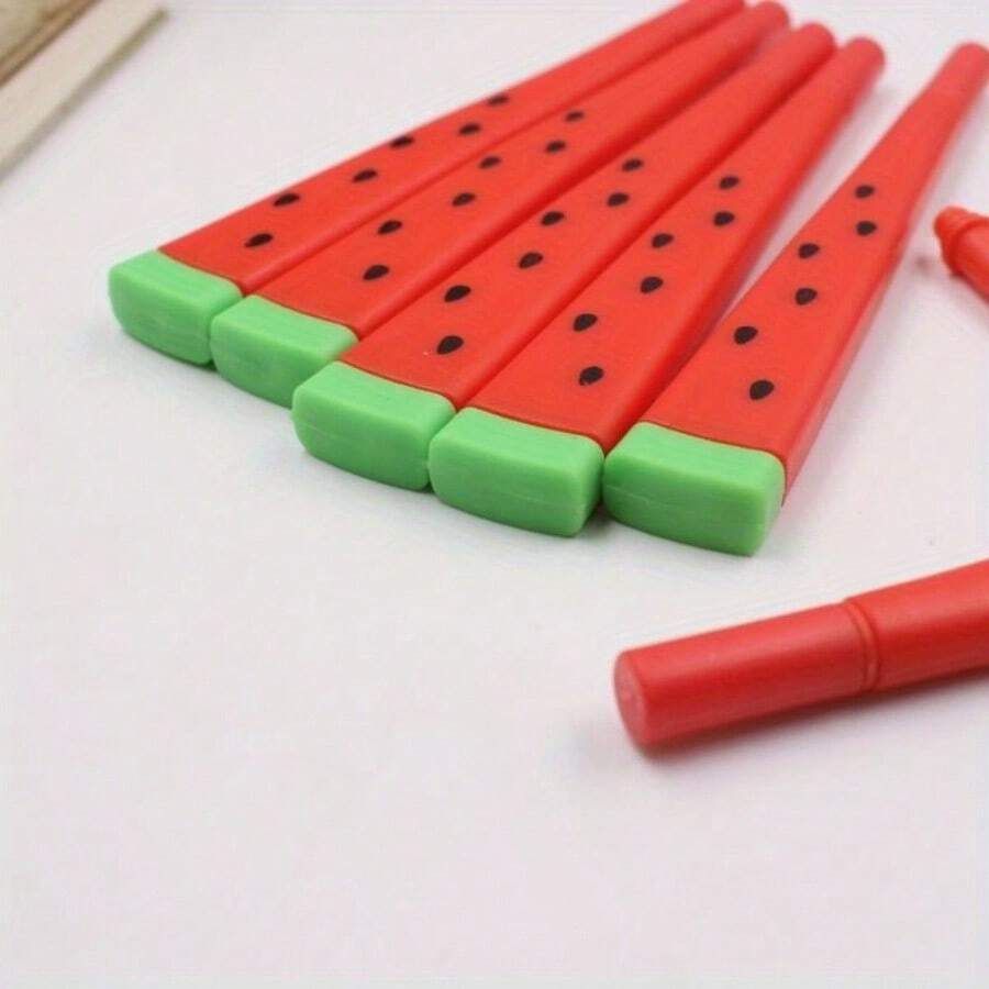 10pcs Adorable Watermelon-Shaped Gel Pens - Smooth Writing, Vibrant Ink ...