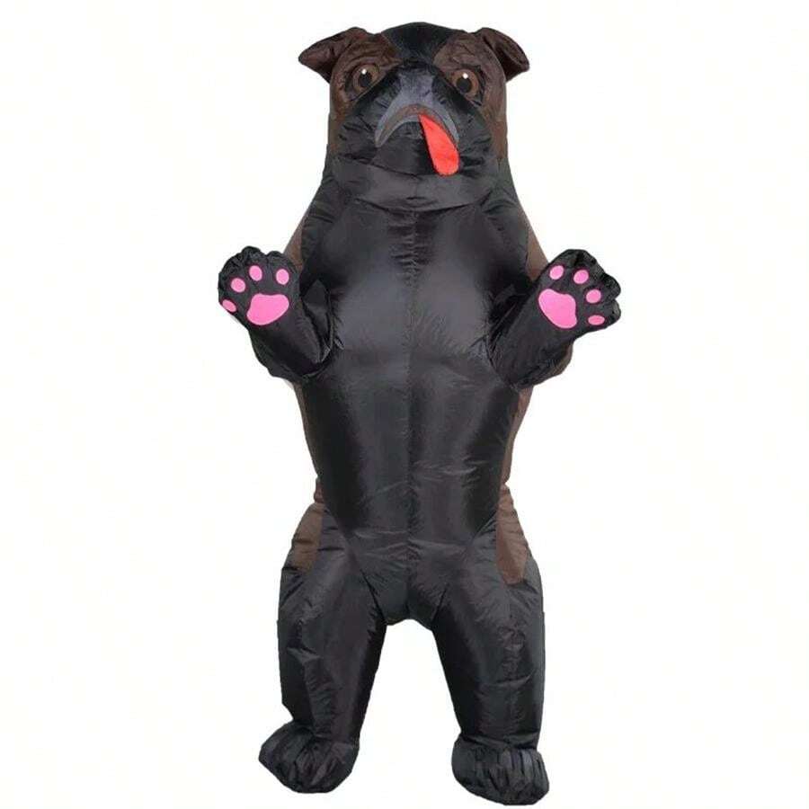 Inflatable Pug Dog Costume, Adult Funny Wrinkly Shar Pei Dog Outfit For ...