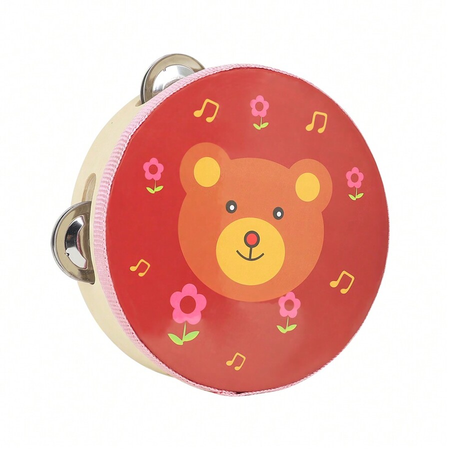 6-Inch Hand Held Rattle Drum, Wooden Hand Drum Toy For Students ...