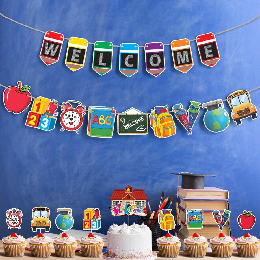 TIMBLESSING Welcome Back To School Banners, Flags, Pull Flags ...