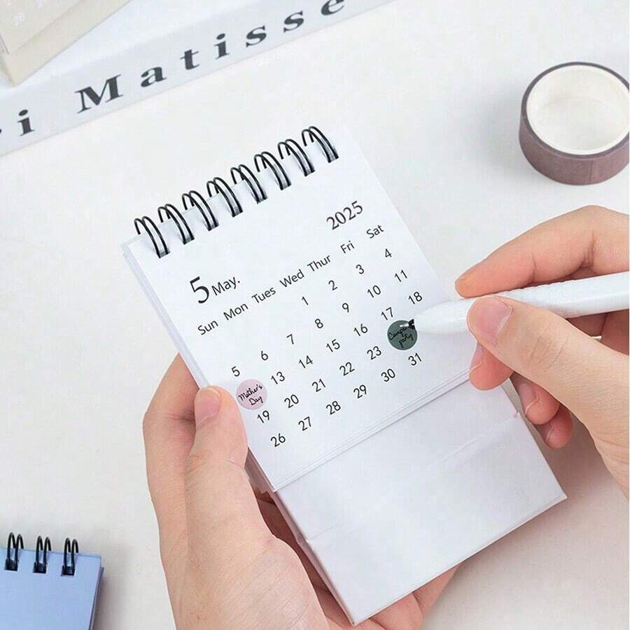 1pc Mini Desk Calendars From Jul. 2024 - Dec. 2025 Pocket Calendar ...