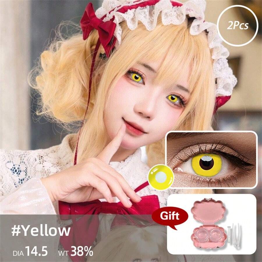 Cosplay Color Contact Lenses Black White Blue Red Eye Contact Lenses ...