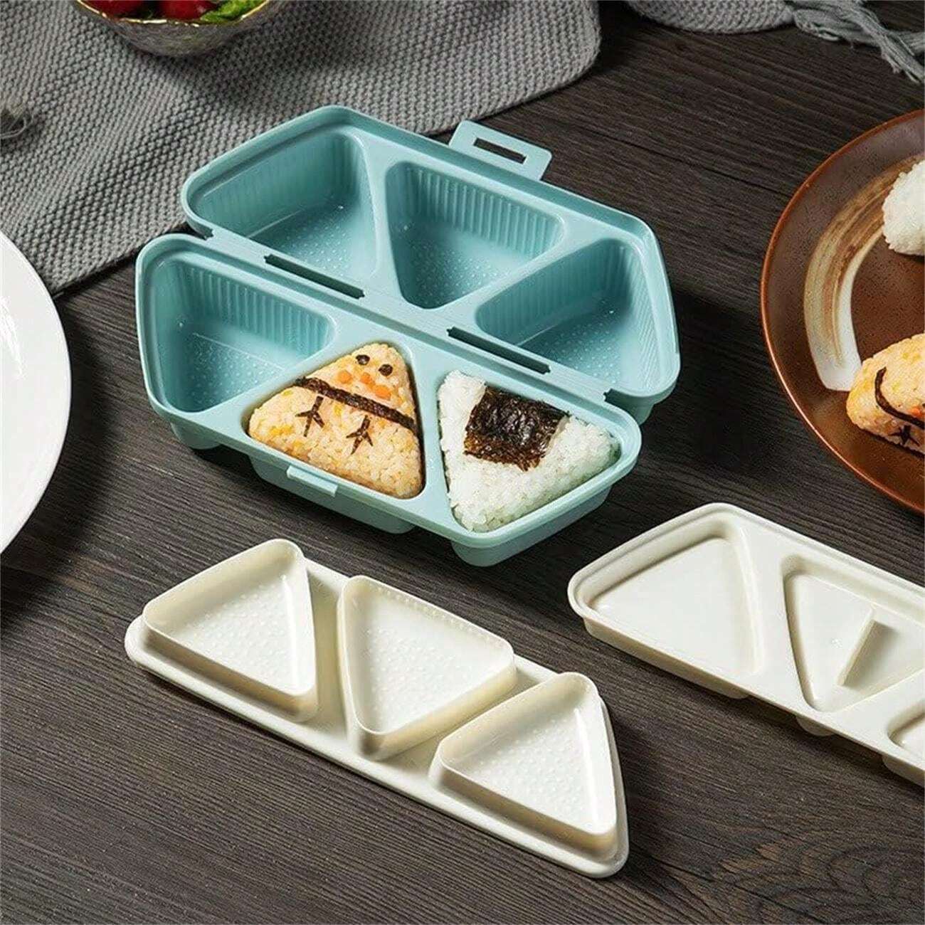 Forma de Triângulo para Sushi que faz 6 de uma vez, Prensa de Cavidades ...