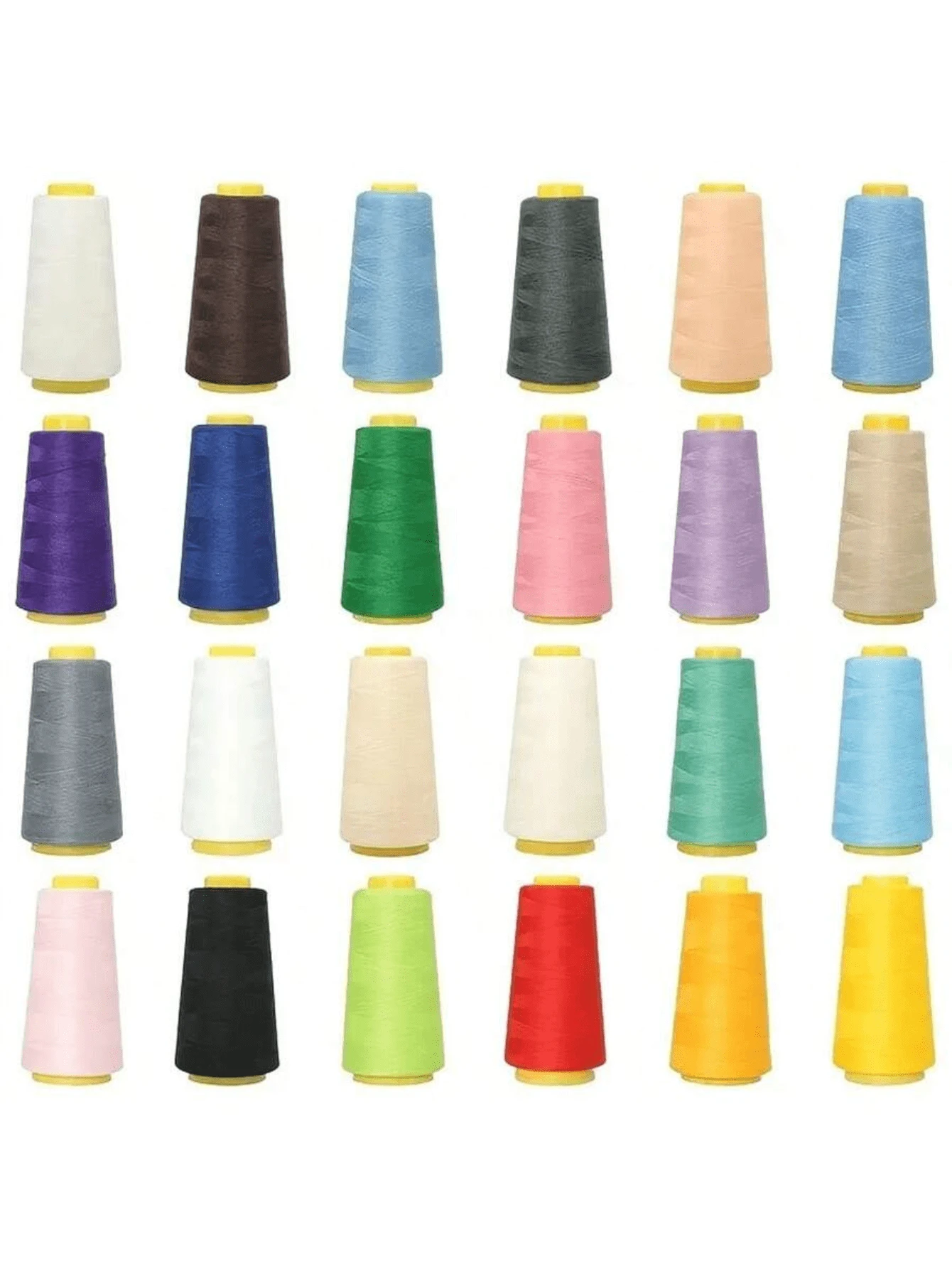 1 Roll 3000 Yards/Spool Multi-Color Polyester Sewing Thread, Cone ...