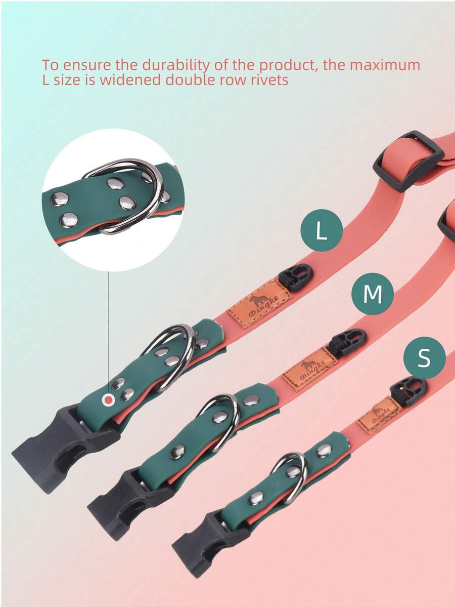 Collier réglable pour chien en blocage de couleurs de qualité supérieure, fabriqué en PVC et ...