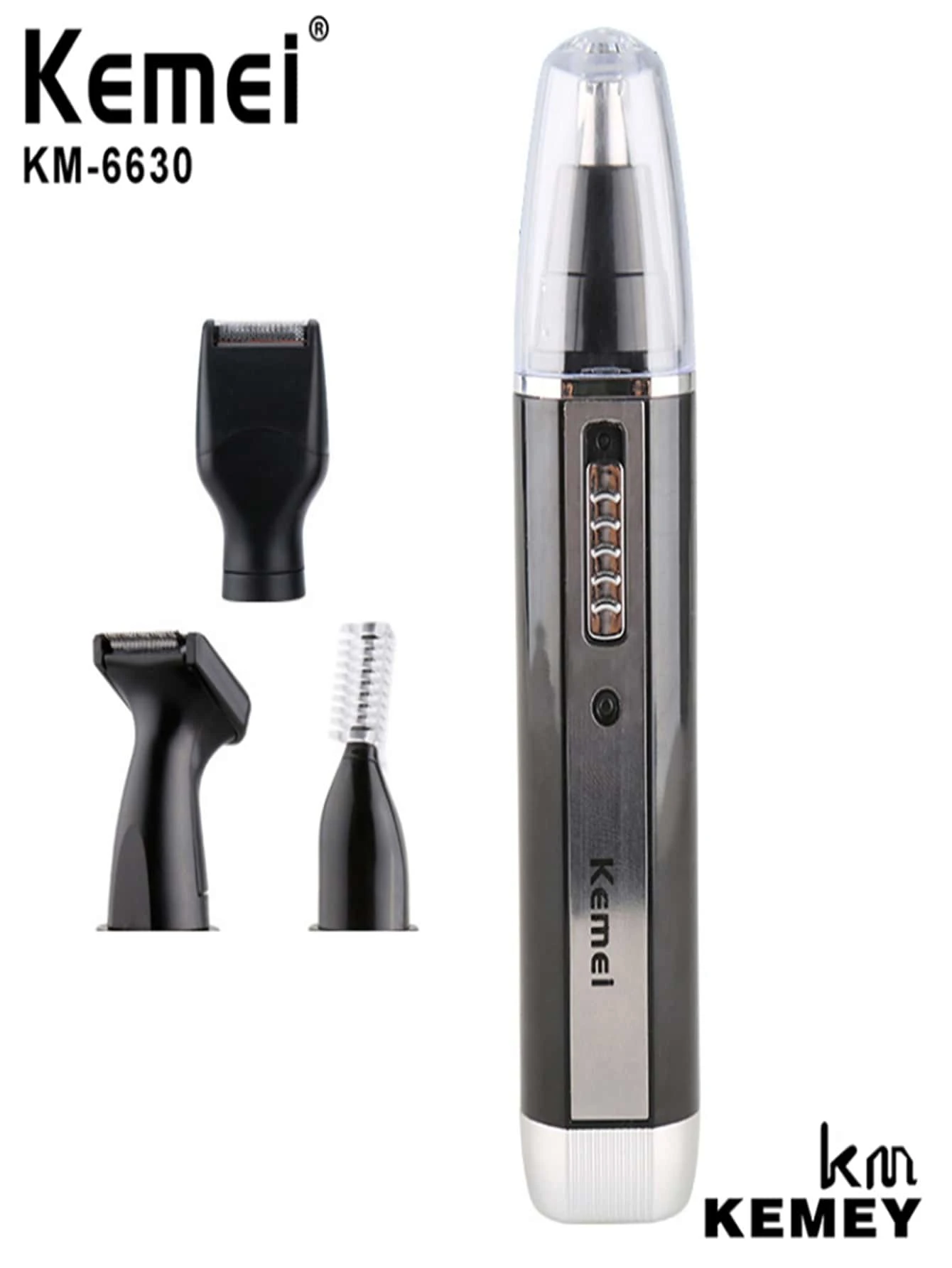Afeitadora eléctrica recargable profesional KEMEI de 4 en 1 para cortar el vello de la nariz ...