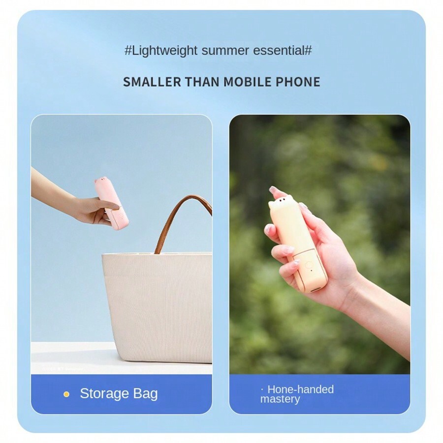 Mini Portable USB Rechargeable Fan, Foldable And Compact, Low Noise ...