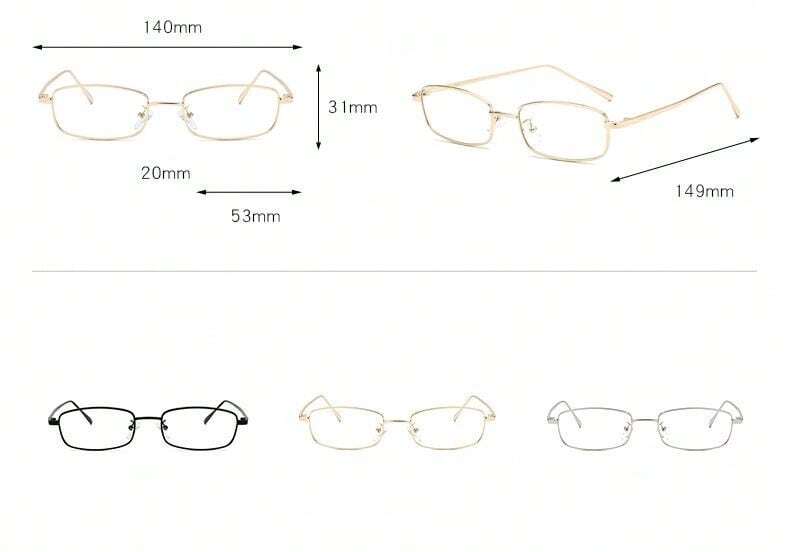 Pure Titanium Ultralight Square Frame Gold Rim Eyeglasses, Retro Style ...