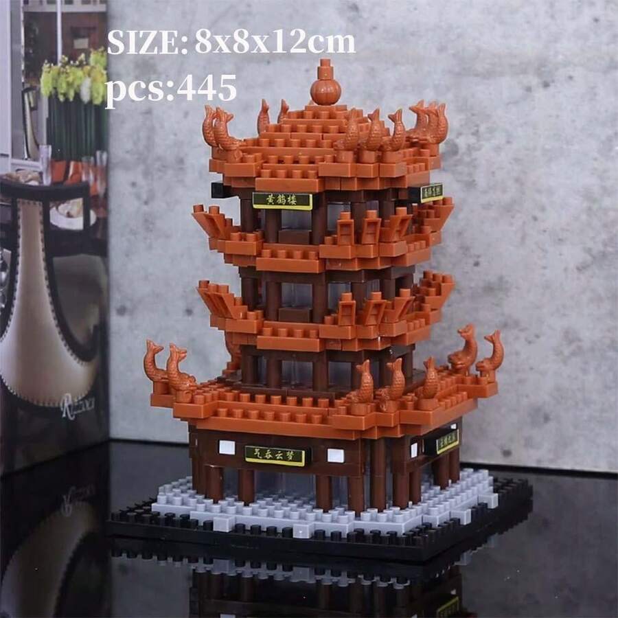 Chinese Ancient Architecture Micro Diamond Blocks - Yellow Crane Tower ...