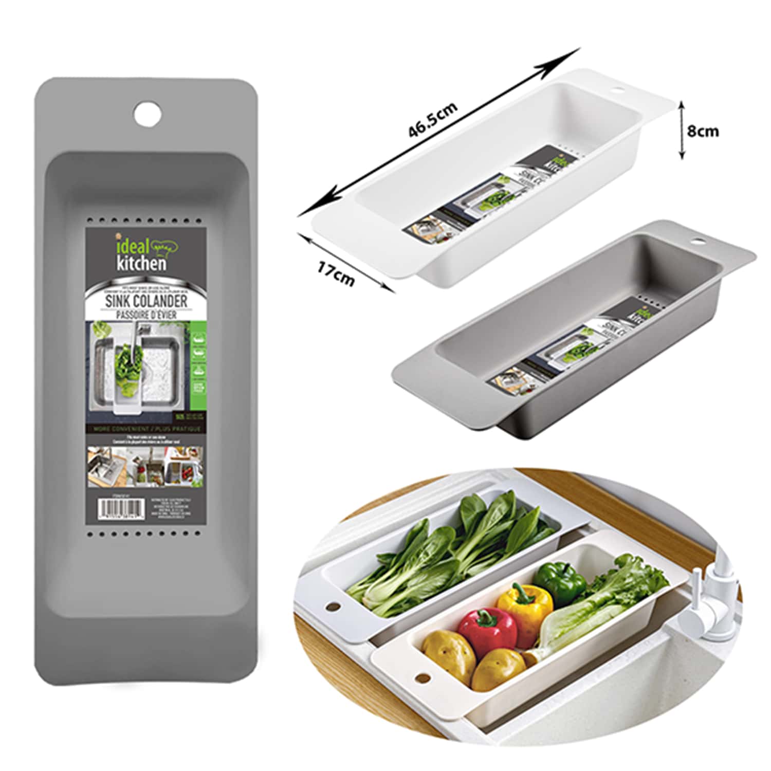 Two-Piece Water Filter Basket For Household Sinks, Plastic Drip Rack ...