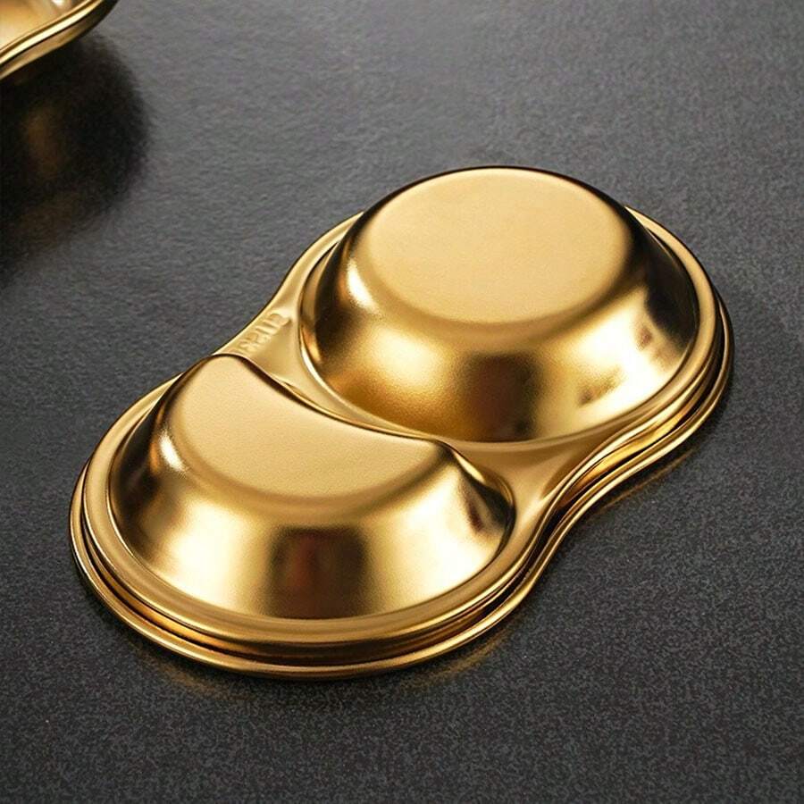 Stainless Steel Multi-Compartment Sauce Dish, Korean BBQ Dipping Plate ...
