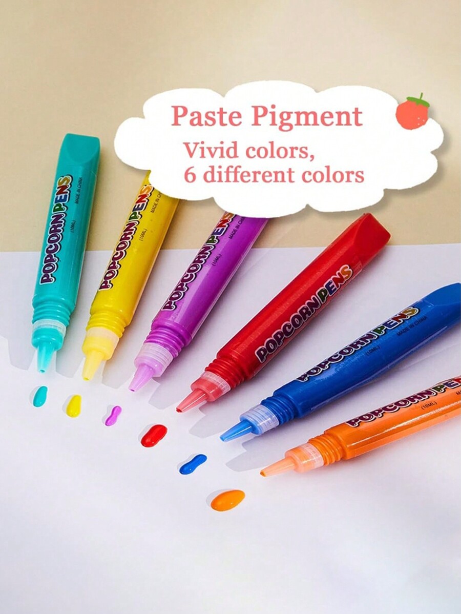 1 Unit Children Popcorn Shaped 3D Bubble Pen, DIY Cotton Pen Expanding ...