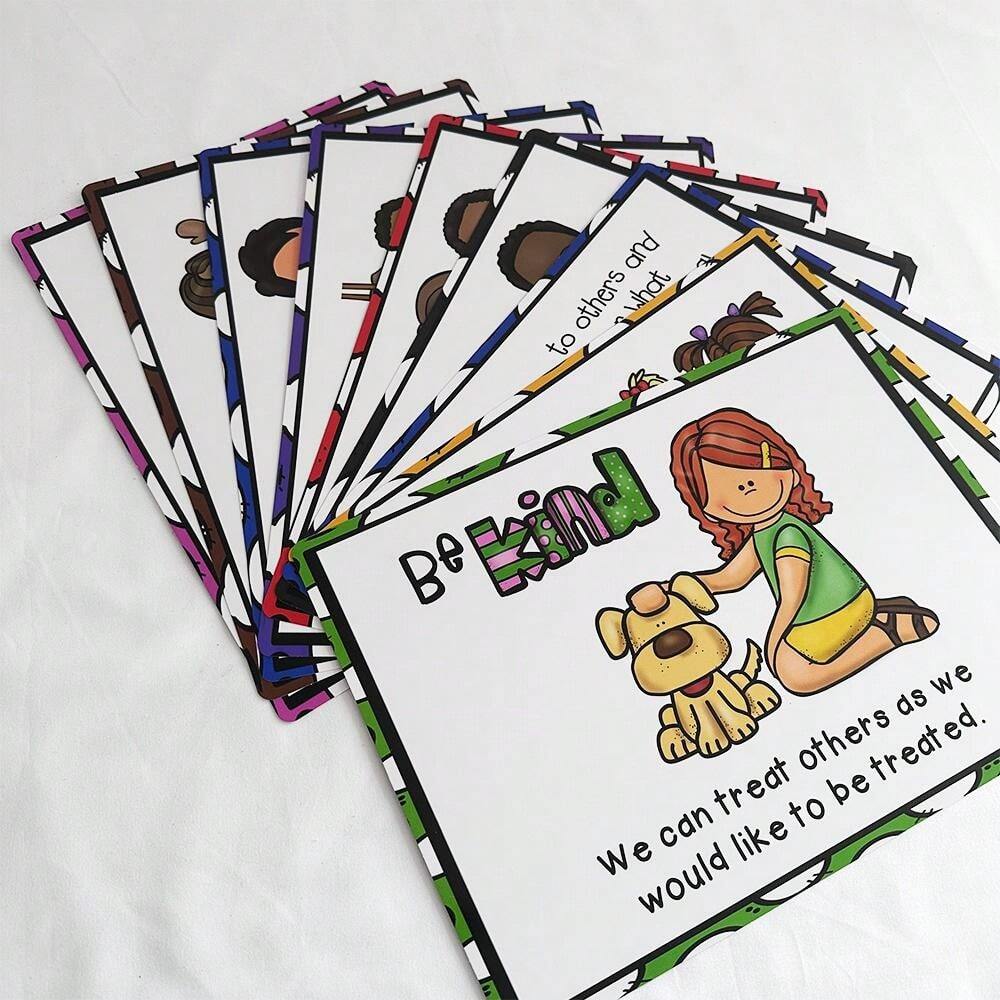 9 Pieces Classroom Rules Posters Good Habits Chart Sign Classroom ...