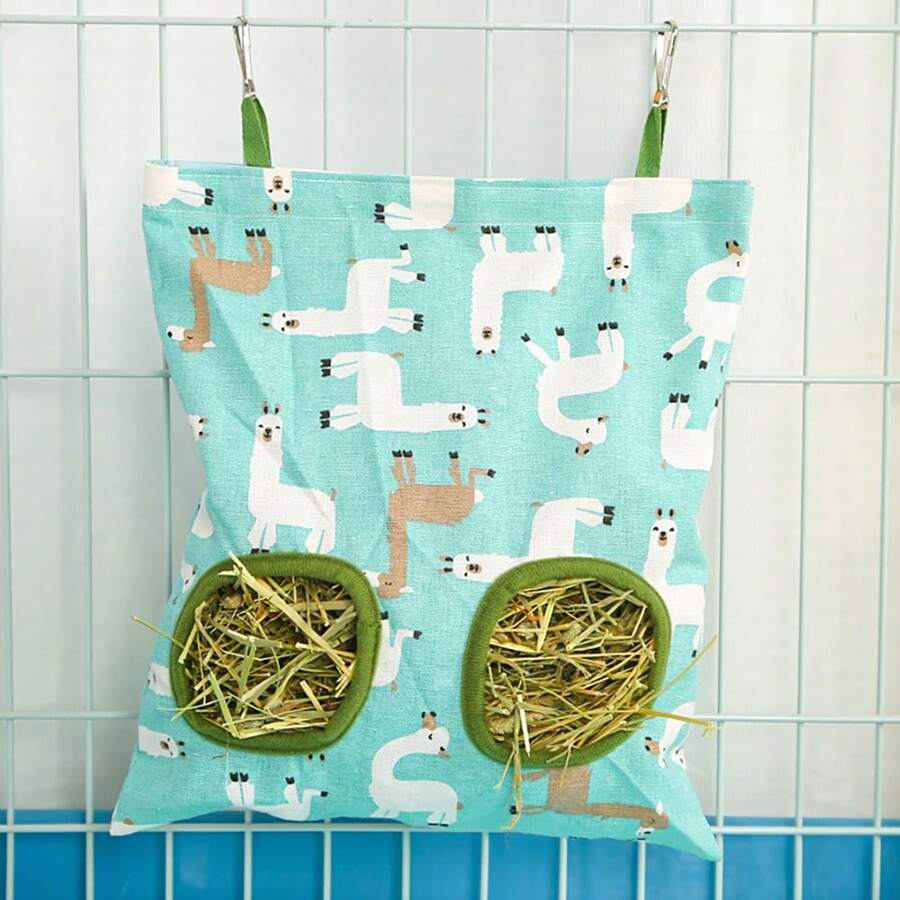 Rabbit Hanging Hay Feeding Bags, Large Capacity Grass Feeder For ...