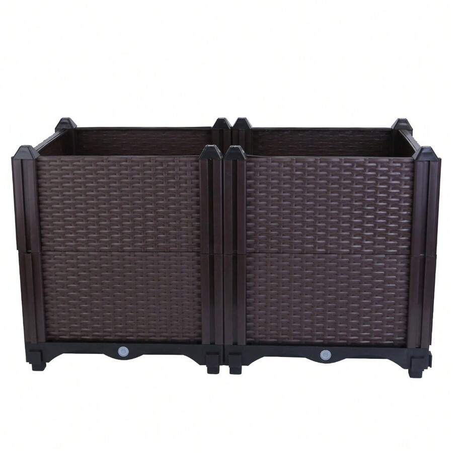 Raised Garden Bed Plant Growth Box With Self-Watering System For Garden ...