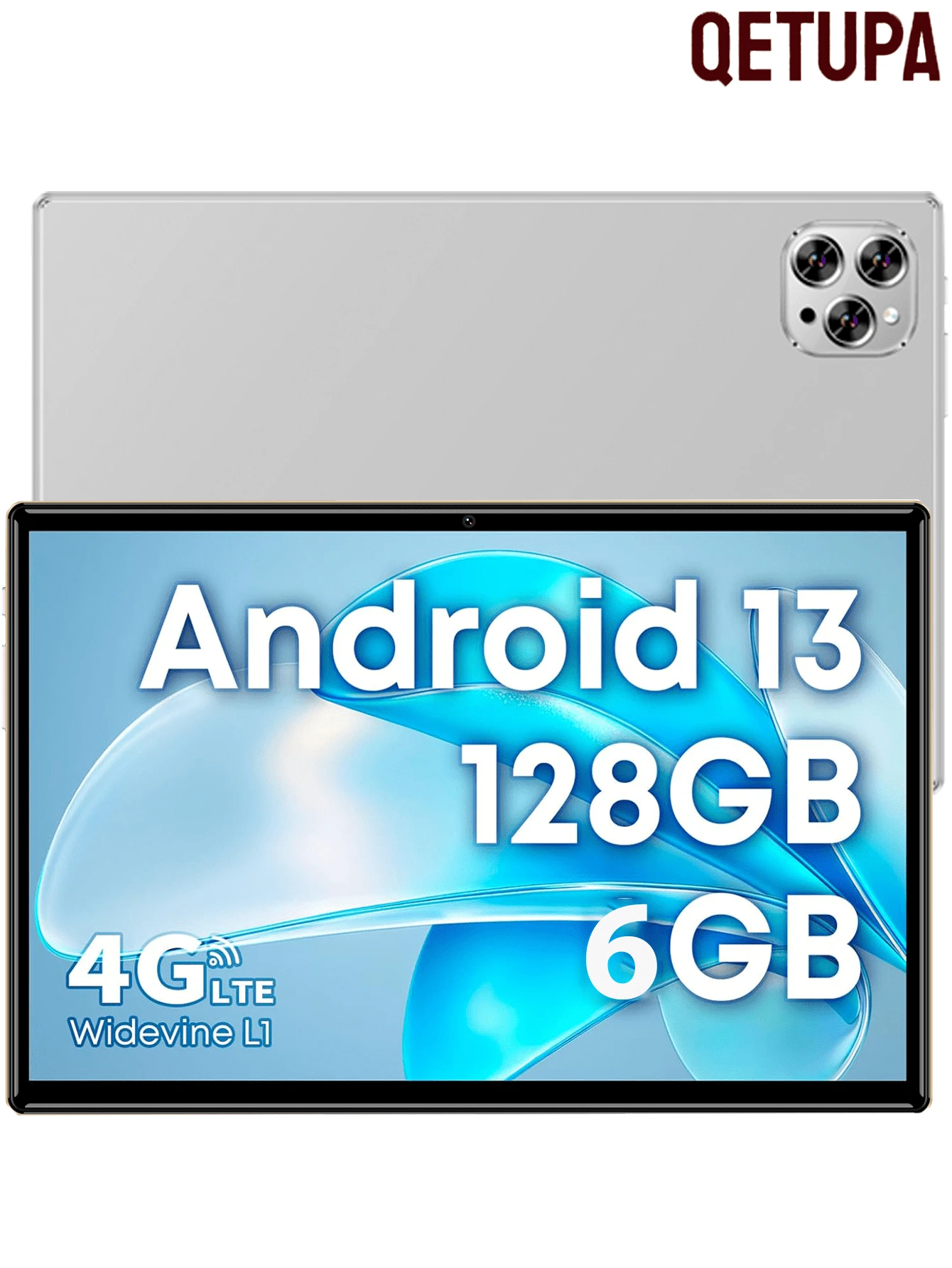 Qetupa New M9-4 10.1 Inch Android 13 Tablet, 6GB RAM + 128GB ROM, A523 2.0GHZ Octa-Core ...