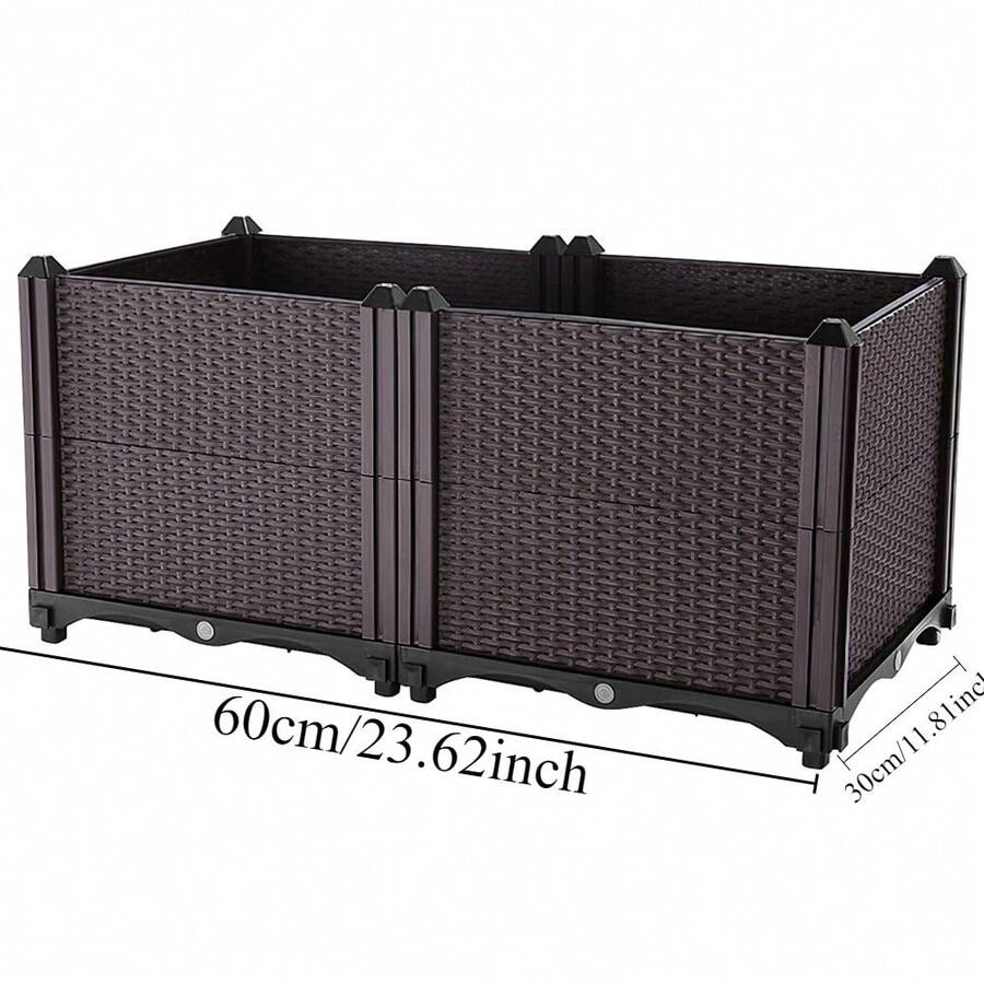 Raised Garden Bed Plant Growth Box With Self-Watering System For Garden ...