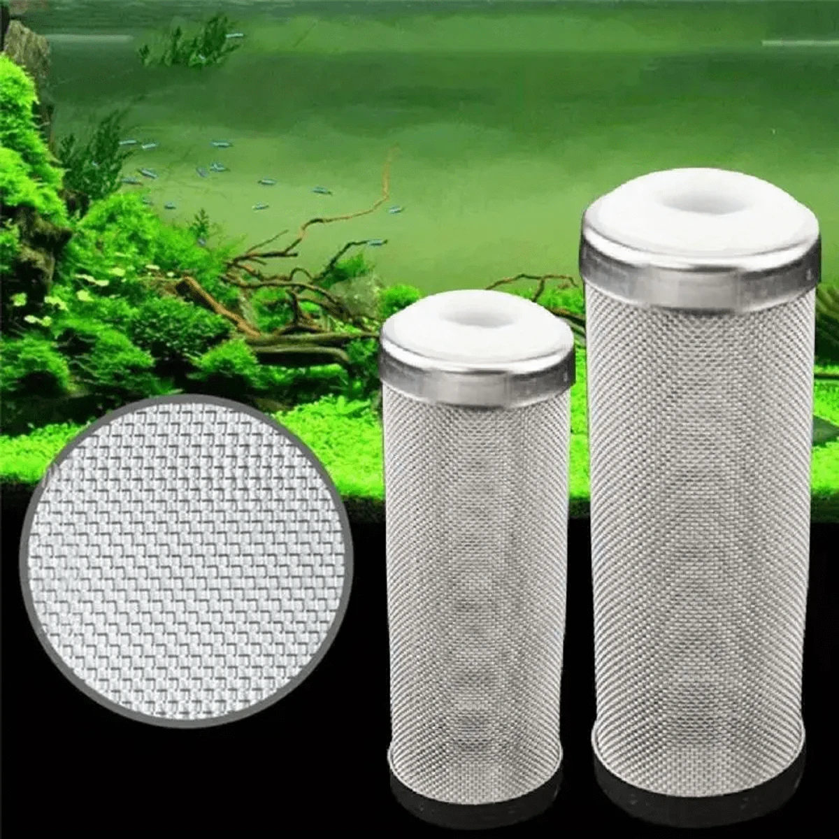 Premium Stainless Steel Fish Tank Filter - Shrimp Safe Mesh Nets ...