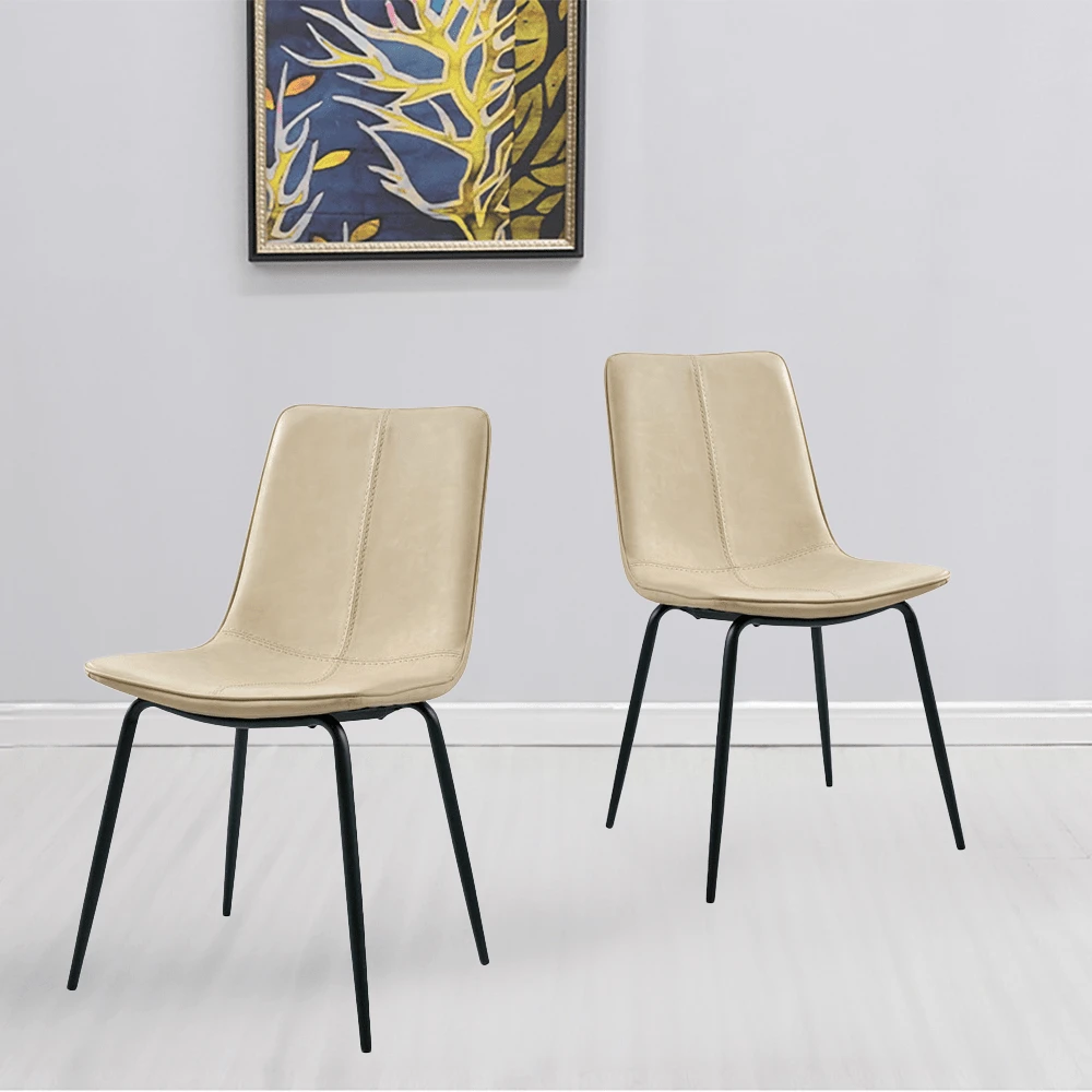 Dining Chairs, Set Of 2 Faux Leather Dining Chairs, Kitchen Dining ...