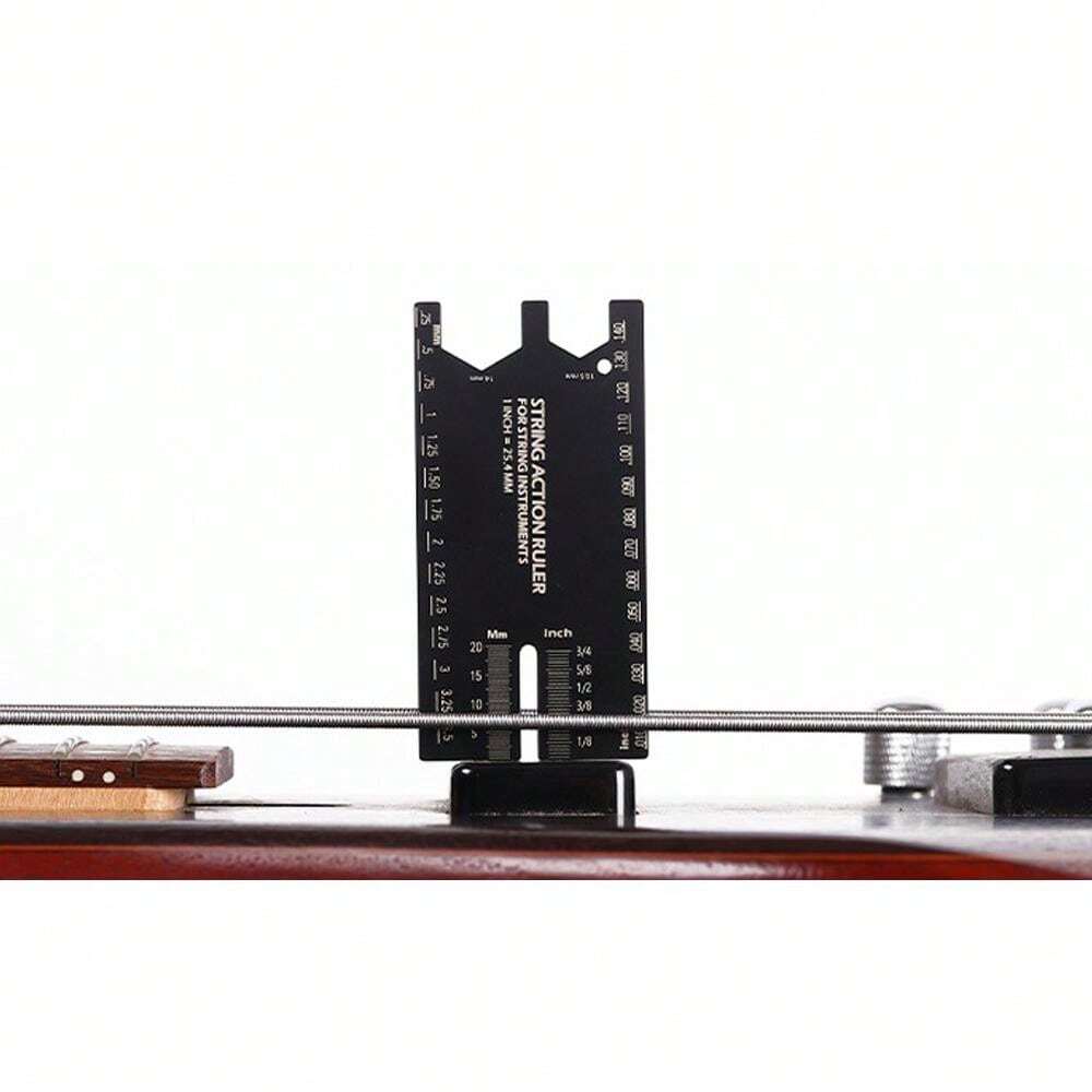 Aluminum Alloy Guitar String Distance Measuring Ruler, Electric Bass ... Aluminum Alloy Guitar String Distance Measuring Ruler, Electric Bass ...