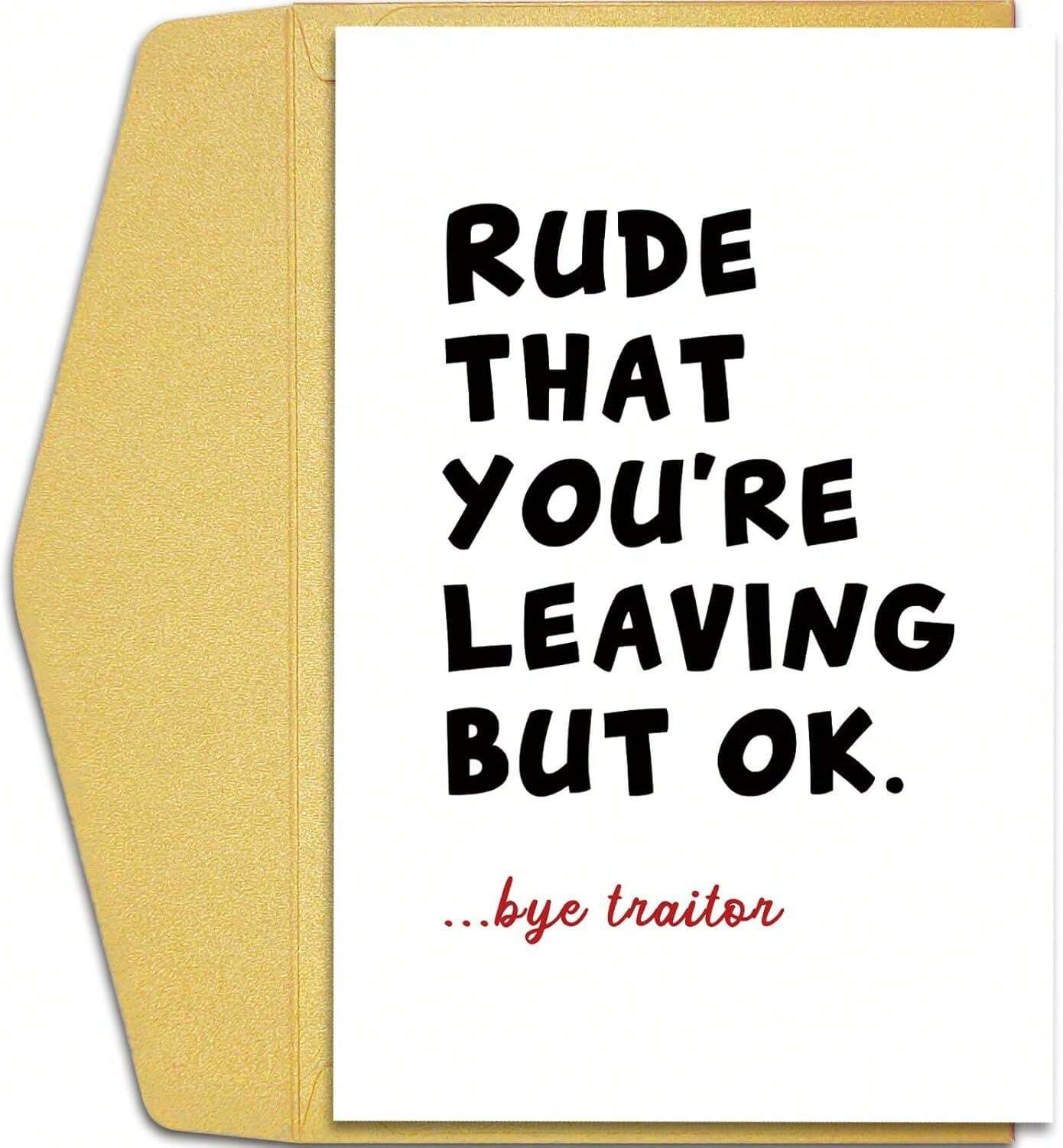 Funny Leaving Card For Coworker Boss, Colleague Leaving Card, Going ...