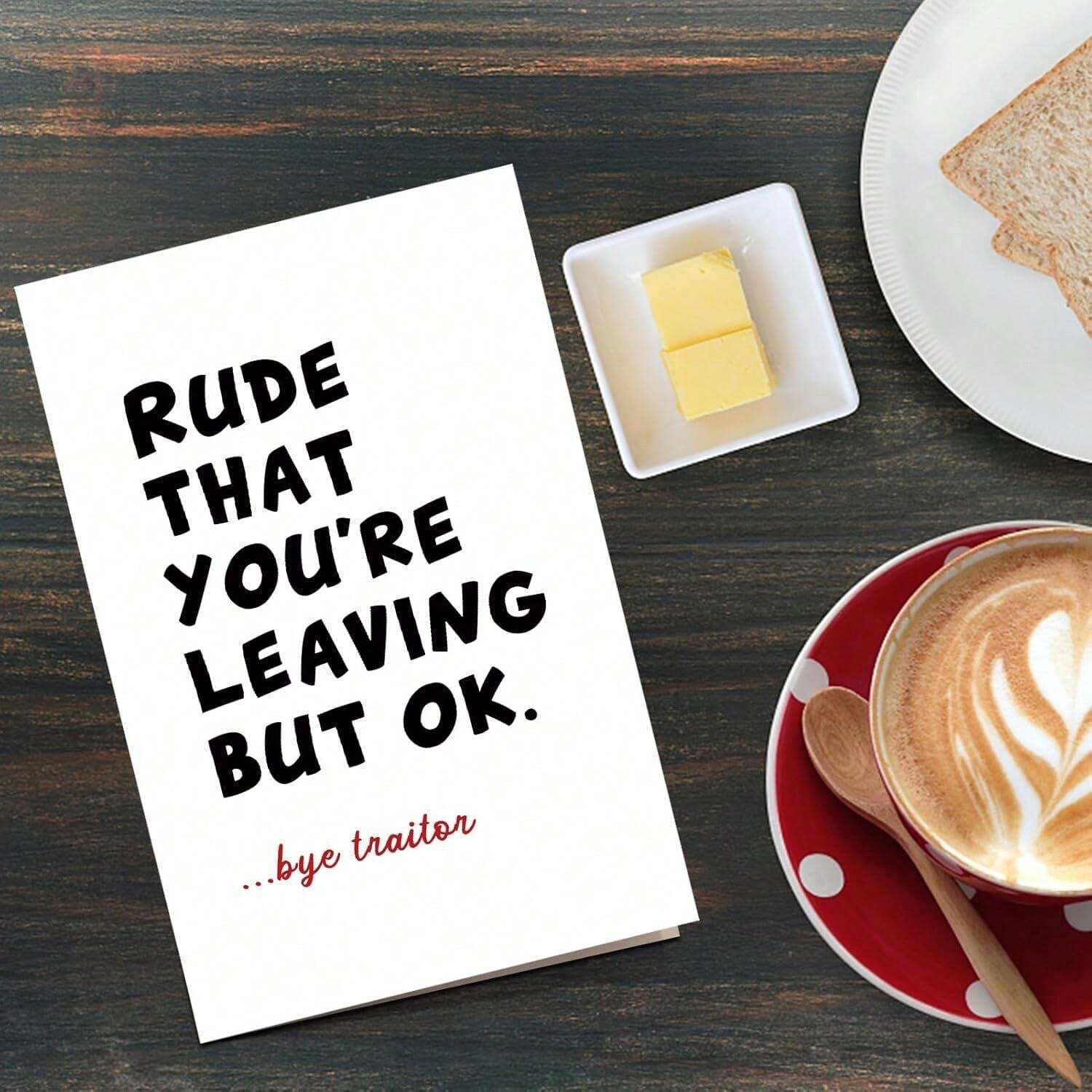 Funny Leaving Card For Coworker Boss, Colleague Leaving Card, Going ...