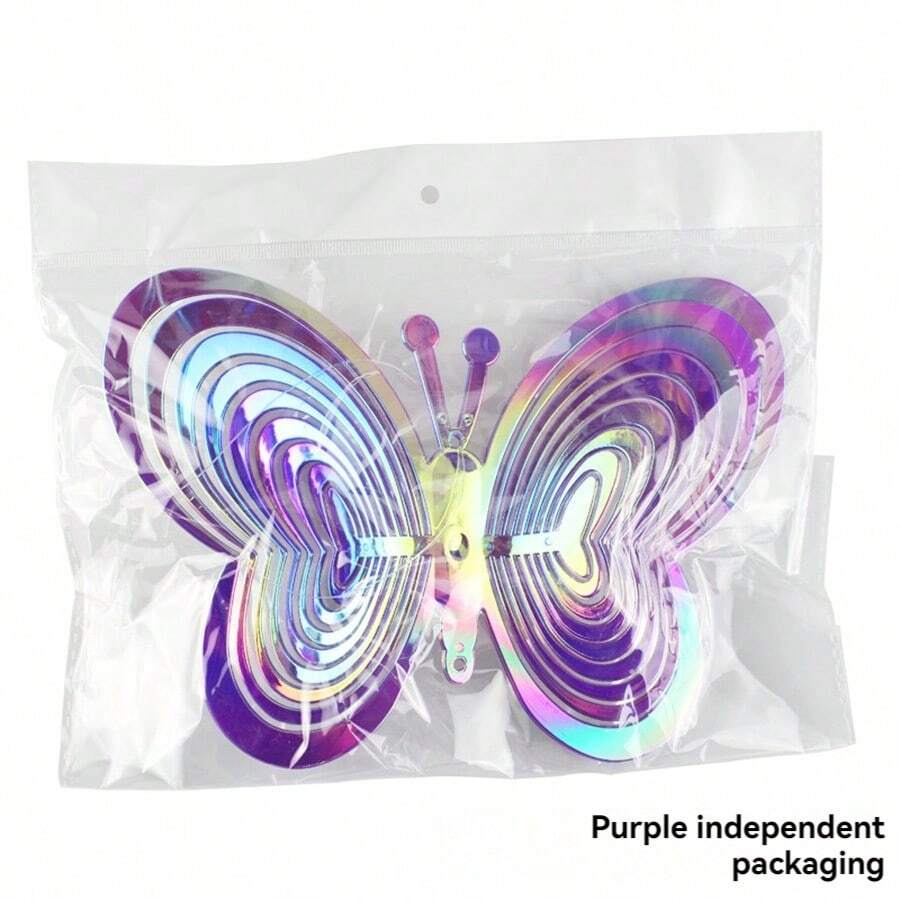 1pc Butterfly-Shaped Reflective Bird Repellent Wind Chime, Bird Scaring ...