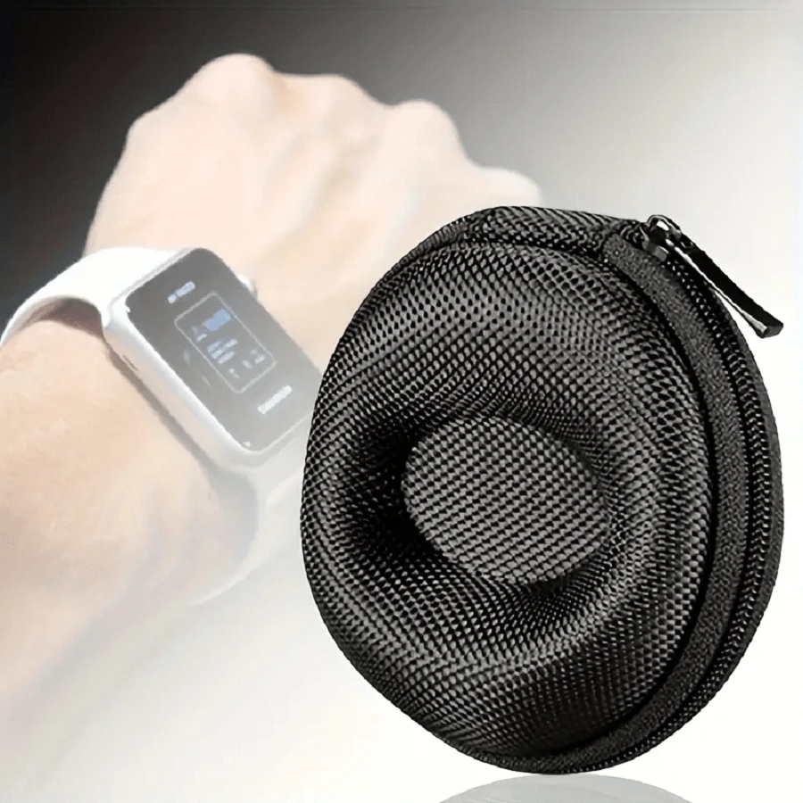 1pc Black EVA Portable Zipper Travel Watch Case, Dustproof Single Watch ...