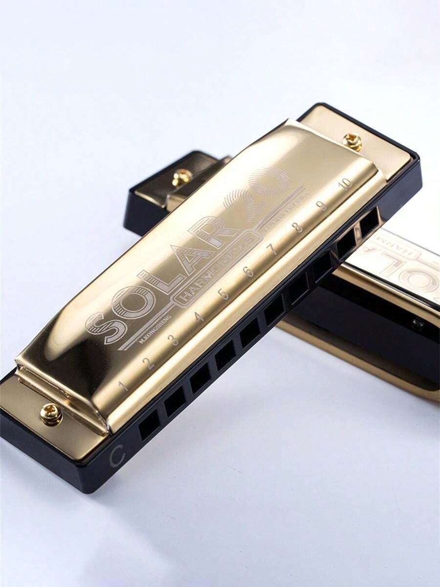 10 orificios armónica en tono de Do, instrumento de viento, práctica de ...