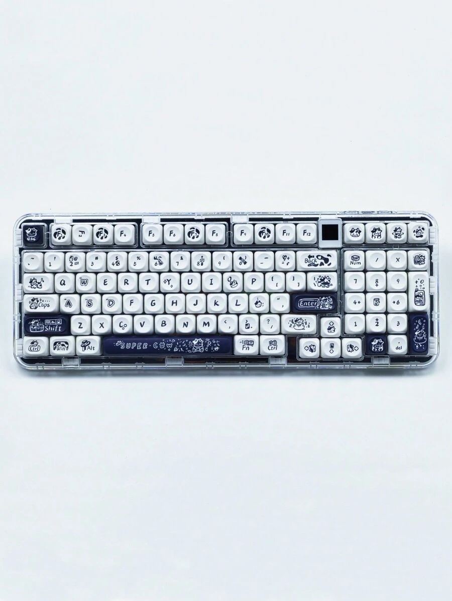 Mechanical Keyboard Space Astronaut Korean Plain White Style Keycap 130 ...