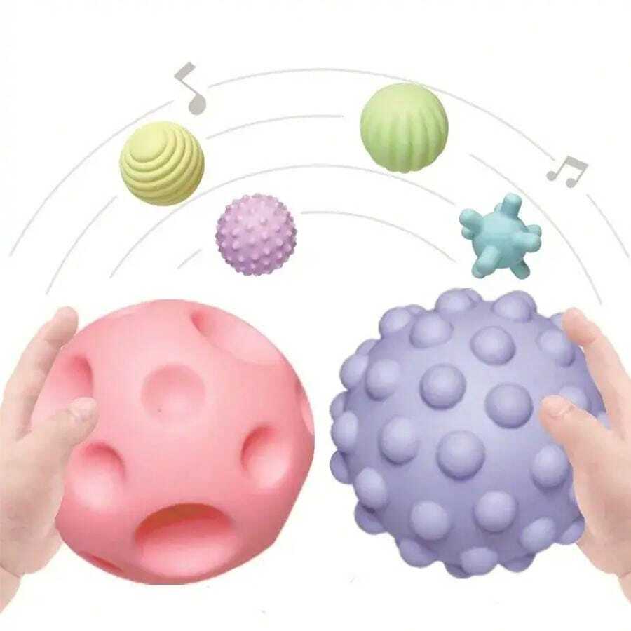 Baby Toy Soft Rubber Hand Grab Ball Manhattan Tactile Perception ...