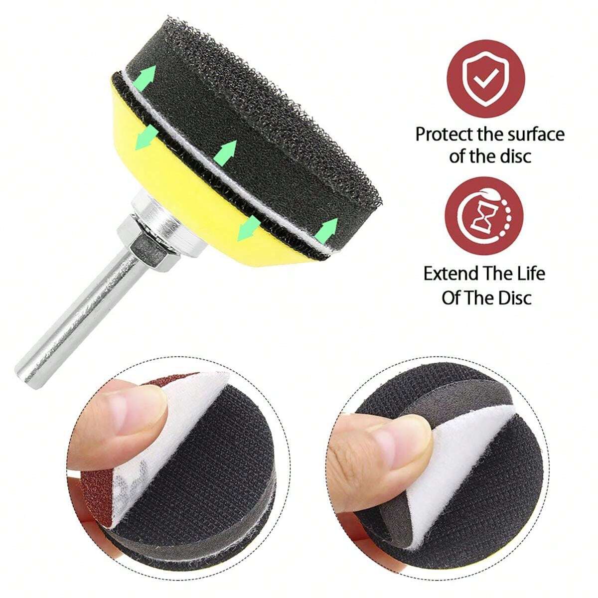 113Pcs 2 Inch Sanding Disc Alumina Sanding Pads Hook & Loop Sanding ...