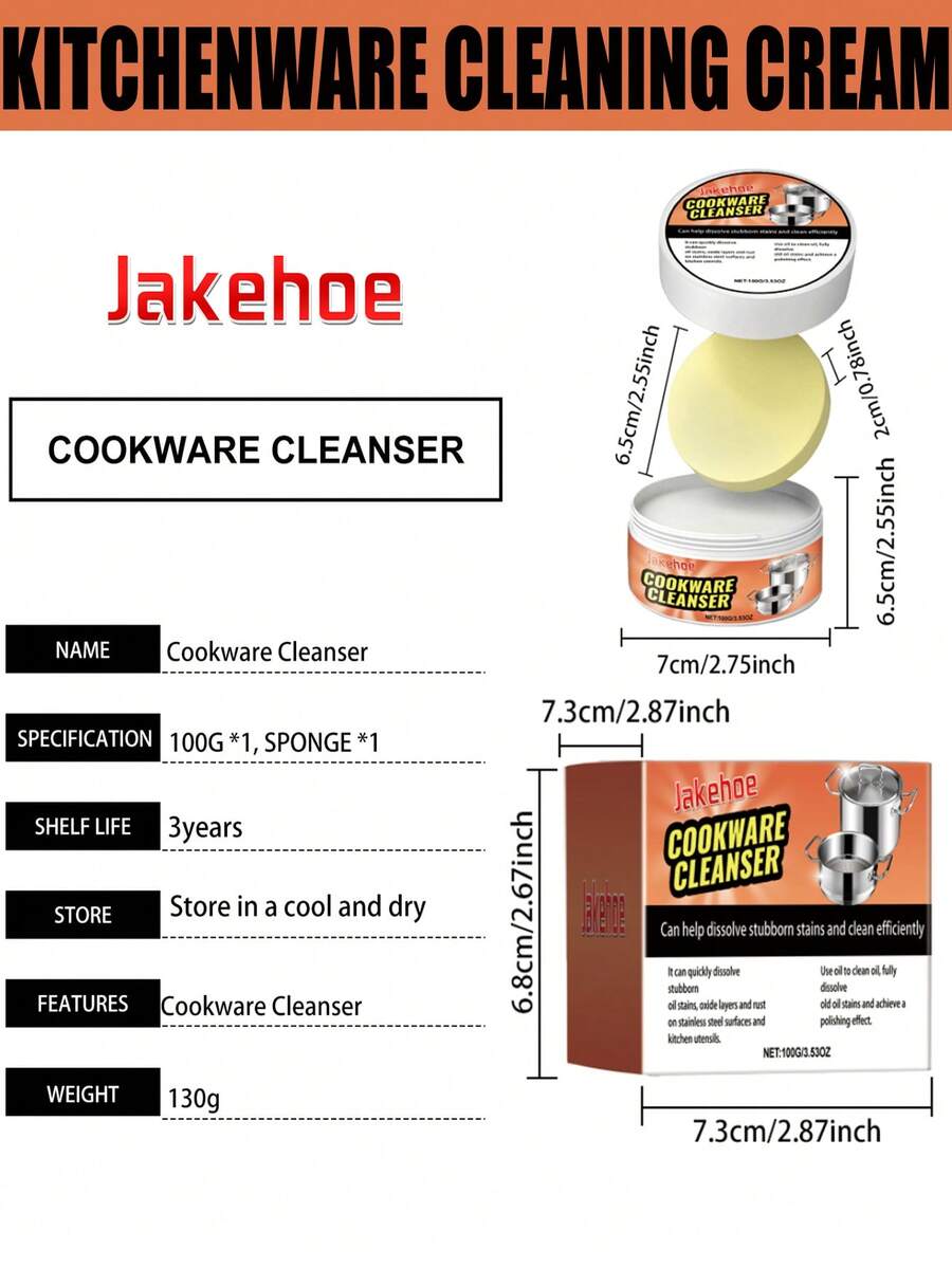 Cookware Cleaning Paste, Stainless Steel Pot Cleaner, Rust & Stain ...
